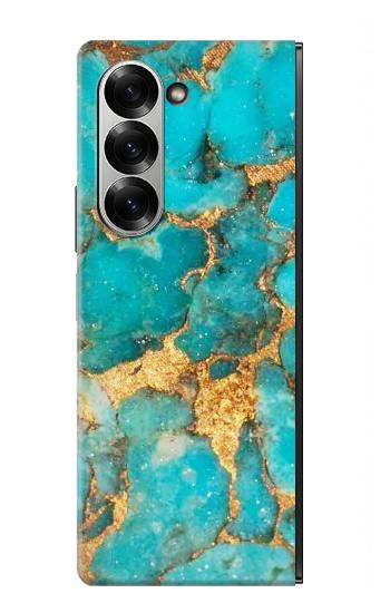 S2906 Aqua Turquoise Stone Case For Samsung Galaxy Z Fold6 | eBay